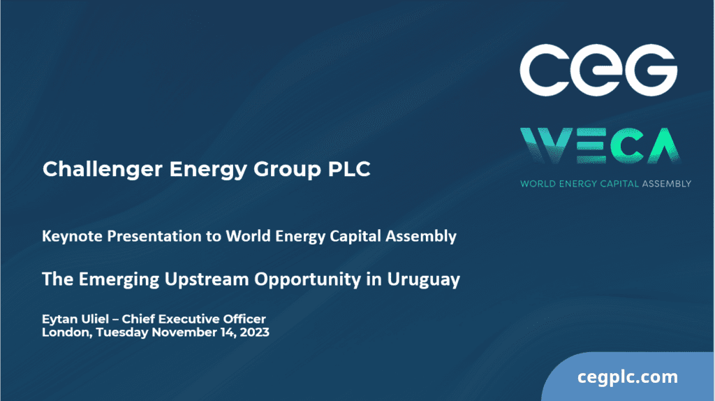 Keynote Presentation to World Energy Capital Assembly - Sintana Energy
